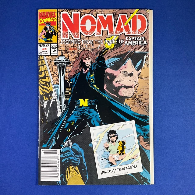 NOMAD #1 NEWSSTAND UPC Fold-Out Map Wanted Poster Cover Marvel Comics ...