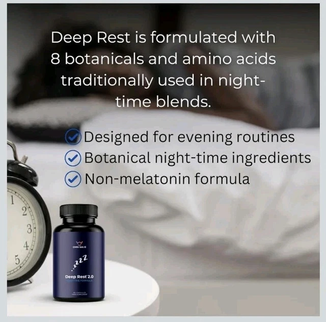 DEEP REST ~ Natural Sleep Support Supplement With Magnesium & Lemon ...