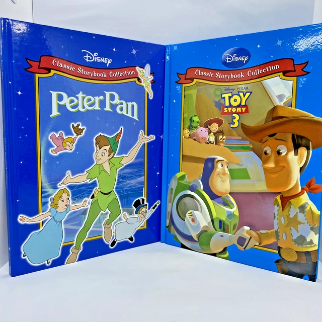 2 X DISNEY Classic Storybook Collection Hardcover Books Peter Pan Toy ...