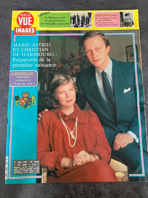 POINT DE VUE N°1820 17/06/1983 Marie Astrid Christian Hasbourg J74 EUR ...
