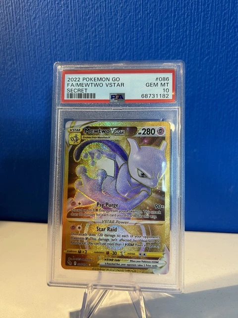 POKEMON MEWTWO VSTAR secret Gold Mewtu EN 086/078 Pokemon Go PSA 10 Gem Mint EUR 83,00 - PicClick DE