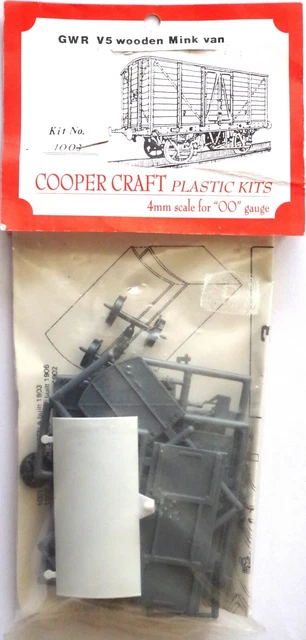 RAILWAY MODEL COOPER Craft 1003 GWR V5 Wooden Mink Van Kit OO Gauge 4mm ...