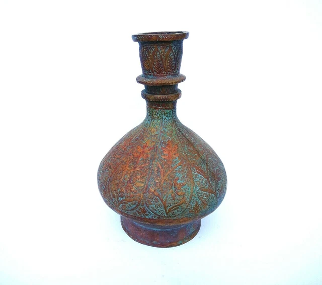 ANTIQUE QATAR INDO Persian Islamic Mughal Copper Water Dispenser Pot ...