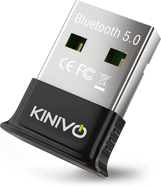 KINIVO USB BLUETOOTH Adapter for PC BTD500 (BT 5.0, Wireless Dongle ...