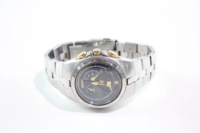 SEIKO ARCTURA KINETIC Chronograph Watch Ref 7L22-DAF0 Kinetic UNTESTED ...