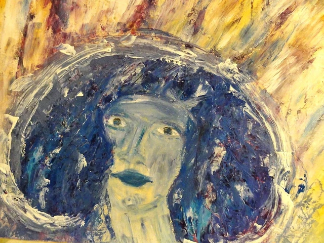 BURKHARD ODAU (XX /XXI) Gemälde abstraktes Portrait 2010 - CLAIRE - EUR ...