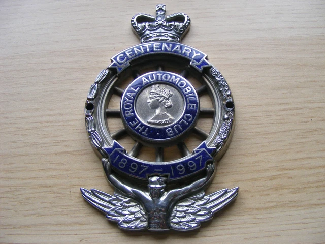 ROYAL AUTOMOBILE CLUB Rac Centenary 1897-1997 Enamel Car Badge EUR 85 ...