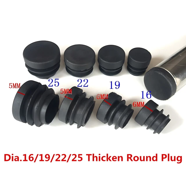ROUND PLASTIC END Caps Tube Inserts Blanking Plugs Bungs 20mm - 76mm ...