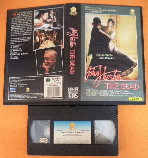 VHS FILM JOHN HUSTON THE DEAD 1987 Anjelica Huston Donald Mc Cann (F32 ...