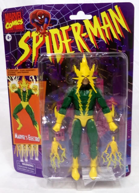 MARVEL LEYENDA SPIDER-MAN Retro Tarjeta Electro 6" Figura Hasbro 2020 ...