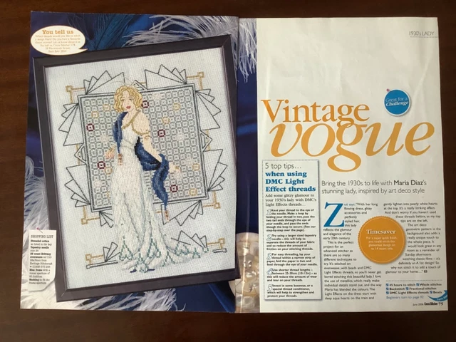 1930’S ART DECO Lady Cross Stitch Chart **from a magazine** £1.81 ...
