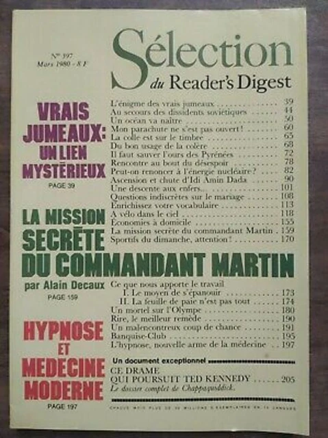 SÉLECTION DU READER'S Digest Nº 397 / Mars 1980 EUR 3,50 - PicClick FR