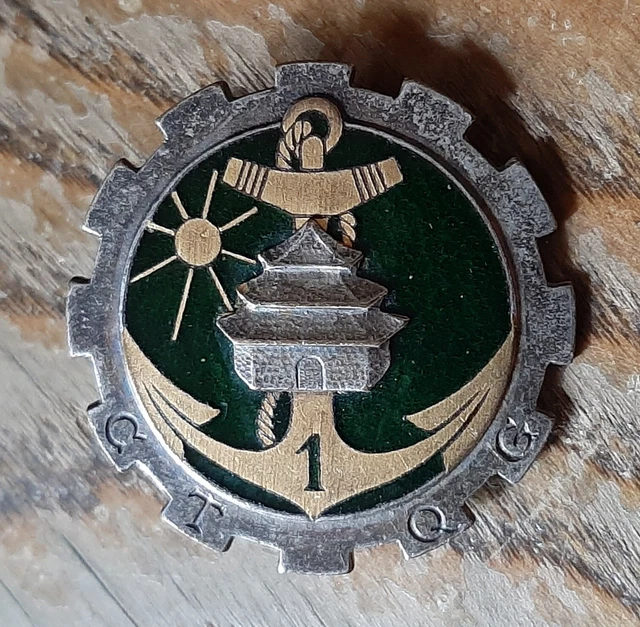INSIGNE 1° CTQG Indochine Cie Transport Quartier Général Drago OM ...