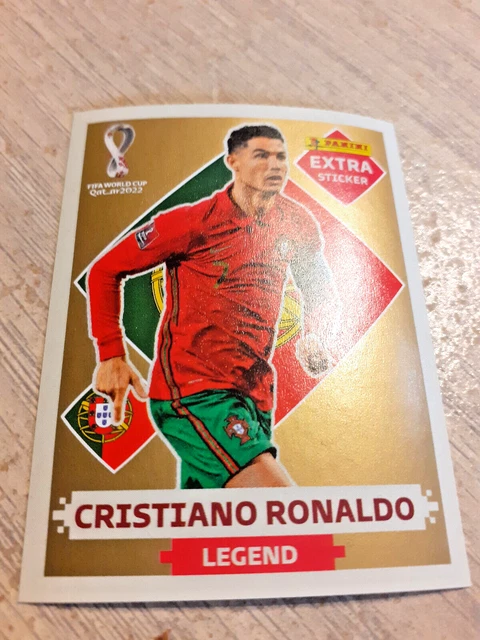 PANINNI QATAR 2022 extra sticker Cristiano Ronaldo Legend Gold /Or Neuf ...