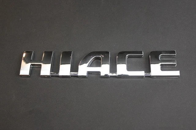 HIACE OEM BOOT Badge Silver Emblem Sticker for Van LWB Crew Commuter GL ...