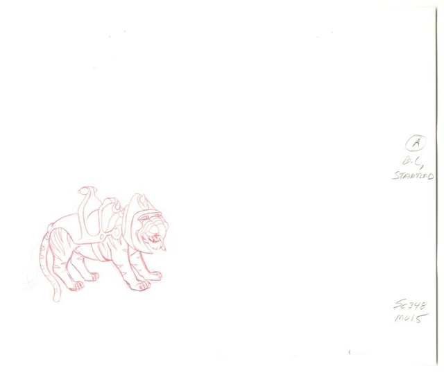 HE-MAN/SHE-RA MASTERS OF the Universe BATTLE CAT animation layout art ...