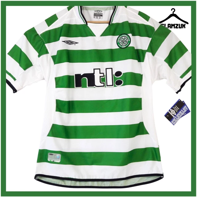 CELTIC FOOTBALL SHIRT Player Issue Umbro SportWool XL Home Kit SPL 2001 ...