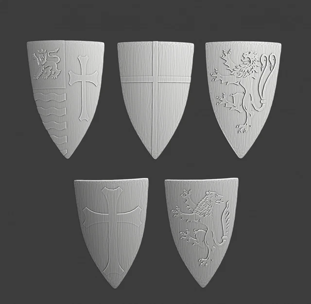 HISTORIC MODELS - Medieval shields pack 1 - Tabletop 28mm £5.99 ...