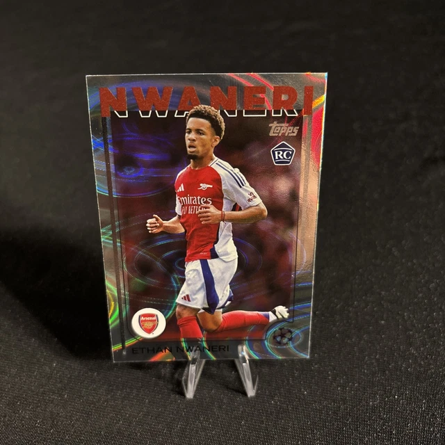 TOPPS UCC FLAGSHIP 24/25 - Nwaneri - Raindrop Parallel - Arsenal ...