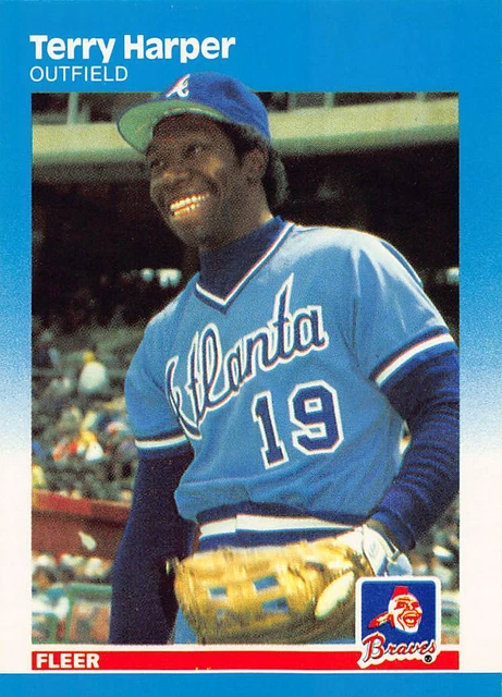 CARTE BASEBALL TERRY Harper 1987 Fleer 517 Atlanta Braves EUR 1,09 ...