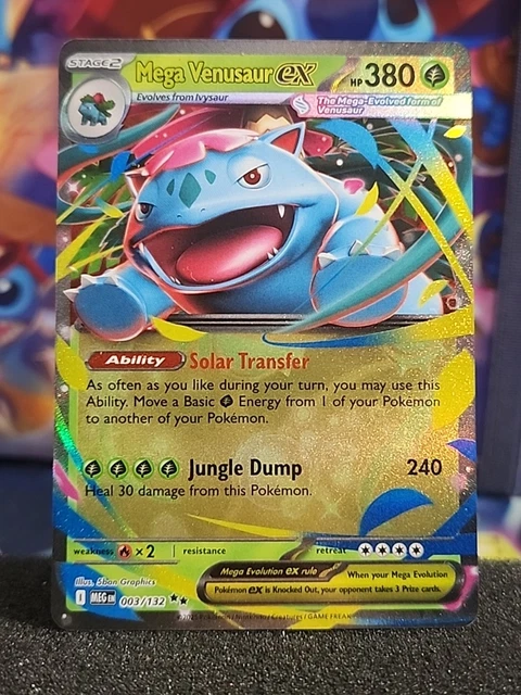 MEGA VENUSAUR EX 003/132 Me01: Mega Evolution Holo £3.64 - PicClick UK