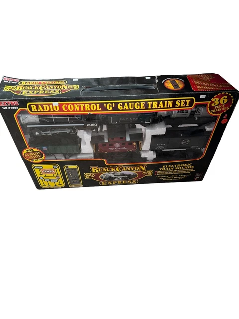 EZTEC BLACK CANYON Express Radio Control G Gauge Train Set 36 Pieces ...