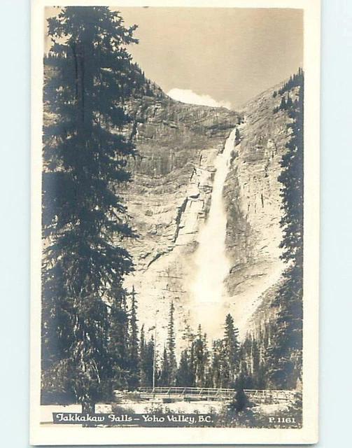 OLD RPPC TAKAKKAW FALLS IN YOHO PARK by Field British Columbia BC ...