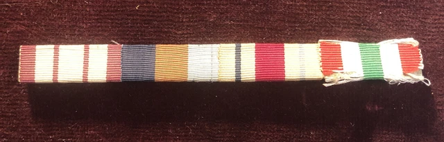WW2 BRITISH MEDAL Ribbons Navy GSM, 1939-1945, Africa & Italy Stars ...