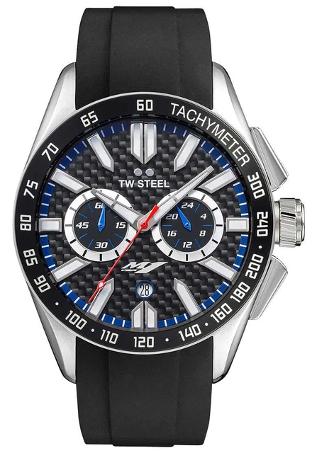 TW STEEL YAMAHA Factory Racing Chrono Acier Caoutchouc Date Quartz ...