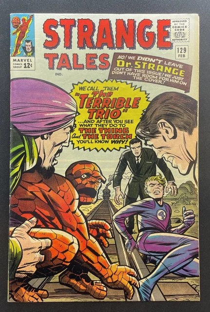 STRANGE TALES#129-MARVEL COMICS-DR Strange-Human Torch app-Âge d'argent ...