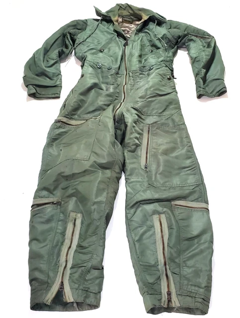 VINTAGE US AIR Force Flying Coveralls Men's Small Long Green CWU-1/P ...
