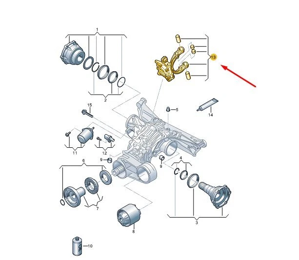 AUDI A4 B9 Rear Axle Differential Repair Kit 0B0598082 NEW GENUINE £87. ...
