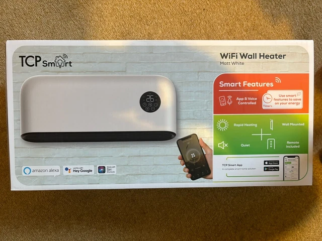 TCP SMART WIFI Wall Heater Matt White Brand New £75.00 - PicClick UK