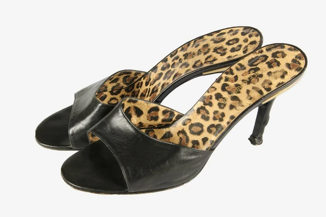 DOLCE & GABBANA Open Toe Mule Animal Print Women's Shoes Size 38 ( UK 5 ...
