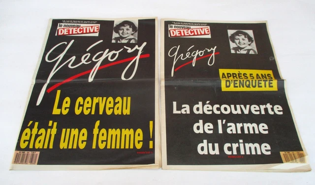 LE NOUVEAU DÉTECTIVE Grégory N° 356 du 13 Juillet 1989 et 369 22 ...