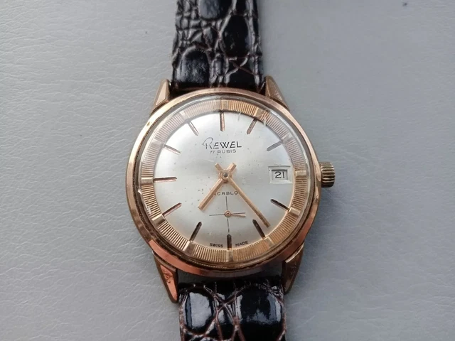 VINTAGE REWEL GOLD plated watch, manual winding 1950s. Running. £21.00 ...