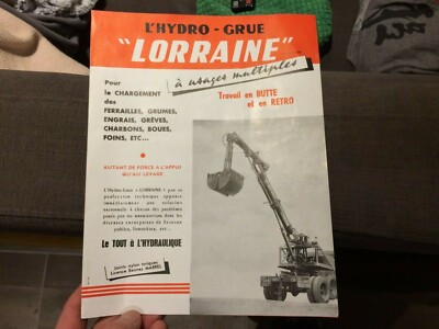 LEAFLET L' HYDRO Crane Lorraine Tractor Traktor Trattore Booklet £10.39 ...