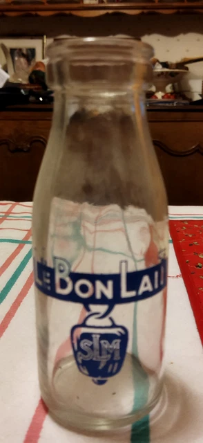 ANCIENNE PETITE BOUTEILLE de lait le Bon Lait SLM petit modèle 25 cl ...