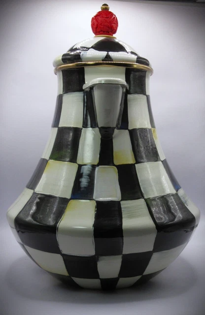 MACKENZIE CHILDS COURTLY Check Coffee pot £219.10 - PicClick UK