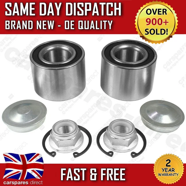 RENAULT CLIO MK2 Mk3 1998-2014 Rear Hub Wheel Bearing Pair Kit X2 Drum ...