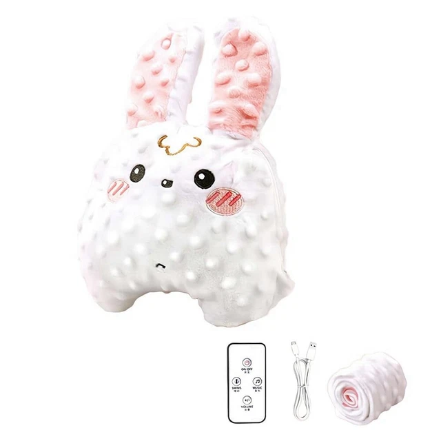 BABY SOOTHING PLUSH Toy with Remote Control and Charging Cable - White ...