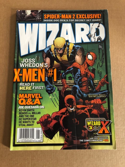 WIZARD COMICS MAGAZINE #152 June 2004 Not Sealed Wolverine Spider-Man ...