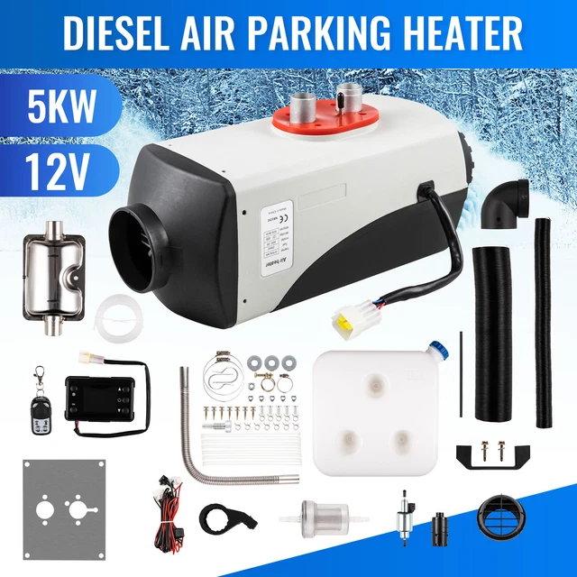 12V DIESEL AIR Heater 5kW Small Parking Heater 2.6gal Tank for Car ...