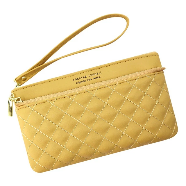 THIN TYPE CLUTCH Bag Long Shape Double Zipper Handbag Fashion Coin ...