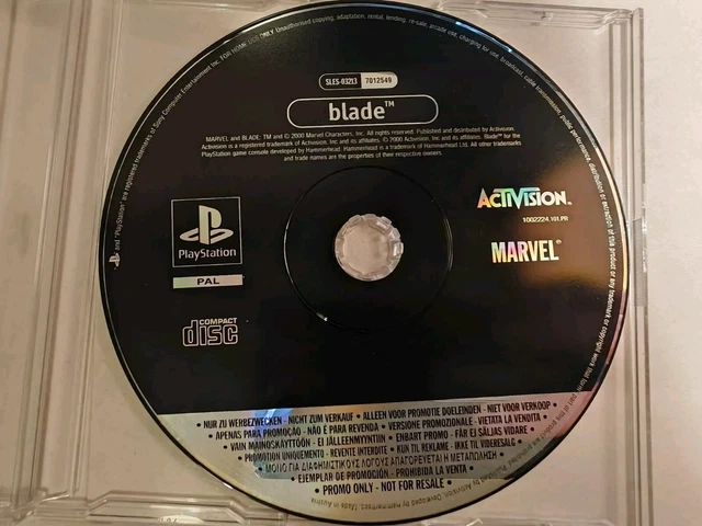 BLADE (SONY PLAYSTATION 1, 2000) - Rare promo disc - full game £24.99 ...