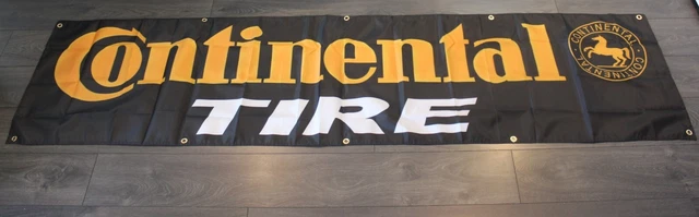 CONTINENTAL TIRES BANNER Flag Big 2x8 feet Racing Tire Shop Auto Car ...