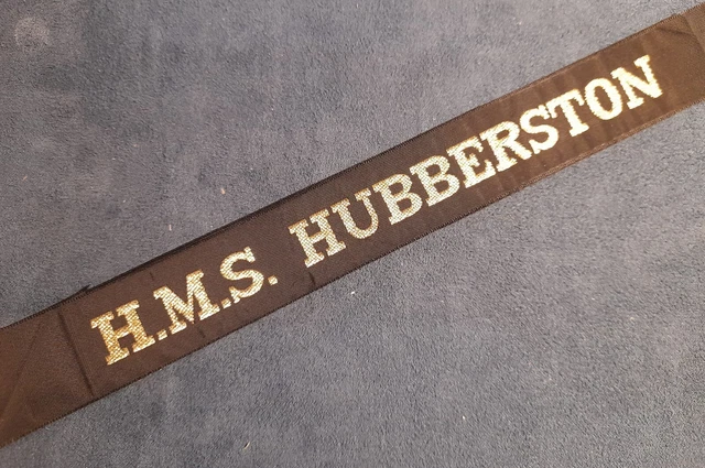 ROYAL NAVY CAP Tally H.M.S. HUBBERSTON £4.99 - PicClick UK