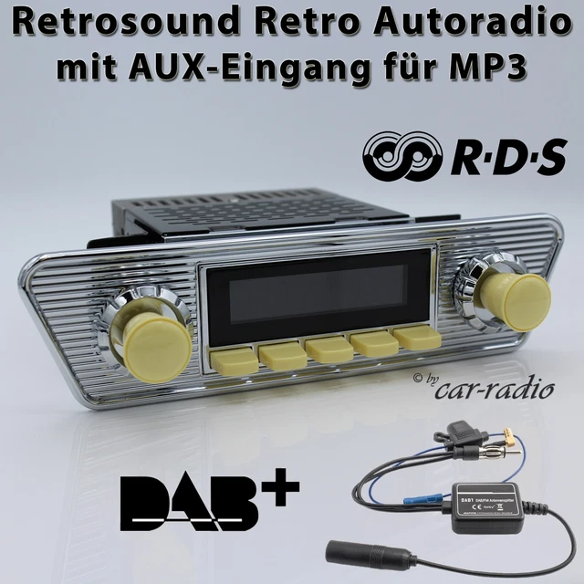 RETROSOUND MOTOR-1DAB VW Karmann Ghia Ivory Retro Autoradio MP3 AUX ...
