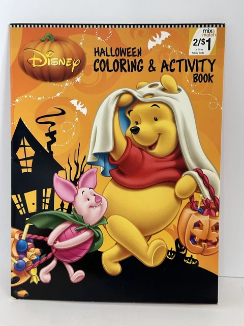 DISNEY WINNIE HALLOWEEN Coloring/Activity Book $9.99 - PicClick AU