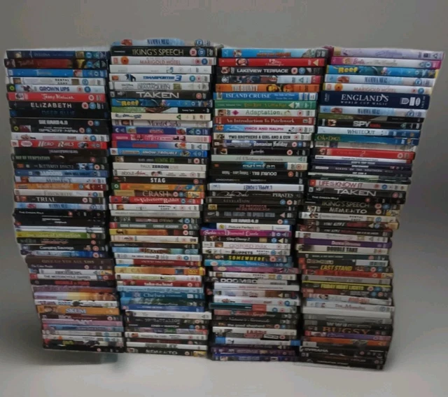 JOBLOT 190+ DVDS Mixed Job Lot Bundle Action Comedy Drama Movies Films ...